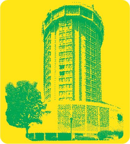 Round Holiday Inn Raleigh Sticker