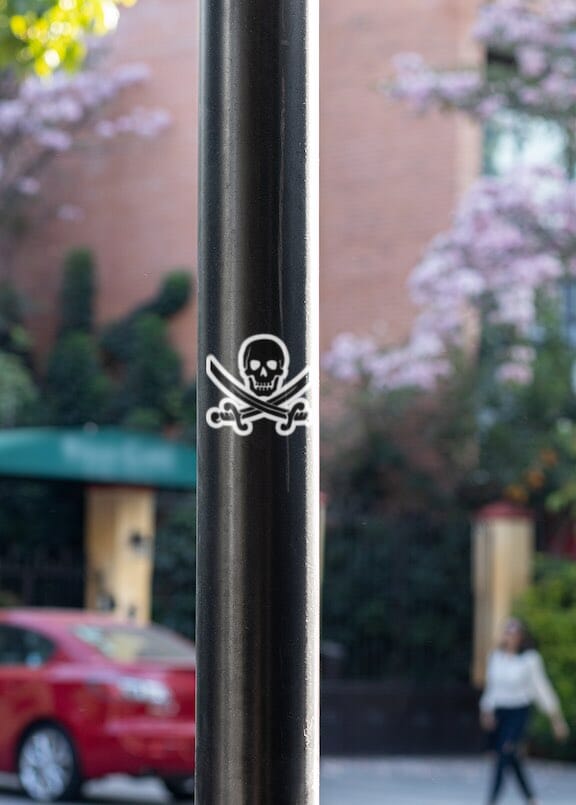 Skull and Swords Pirate Sticker