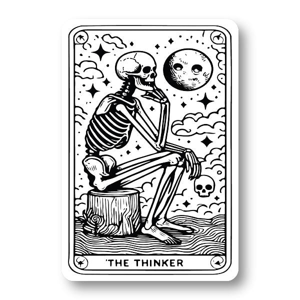The Thinker Tarot Card Sticker